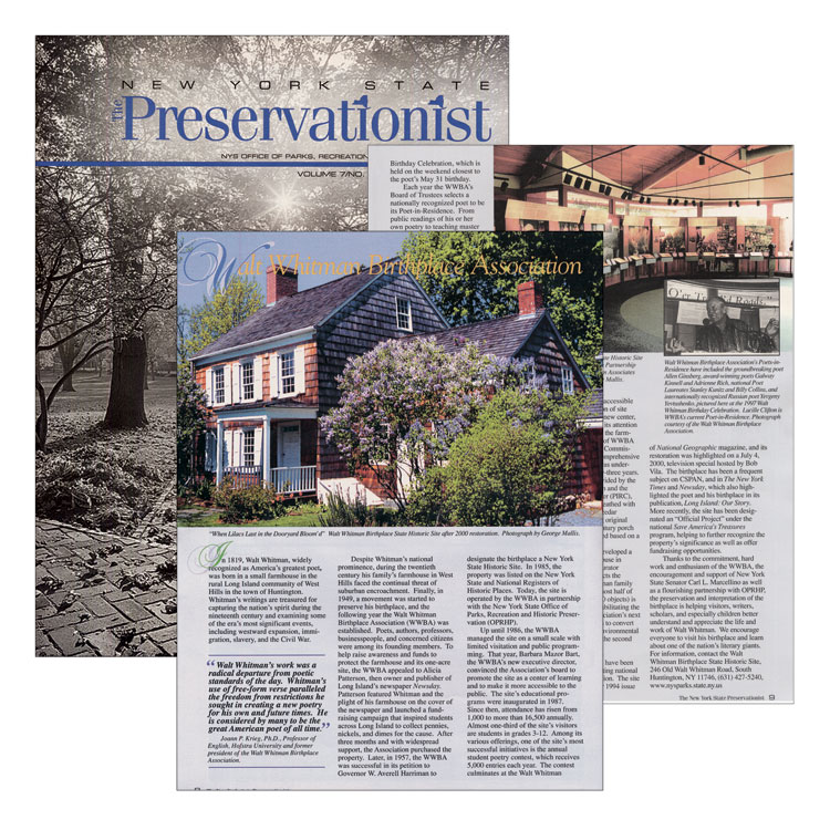 Walt Whitman Historic Birthplace and Interpretative Center - Architizer