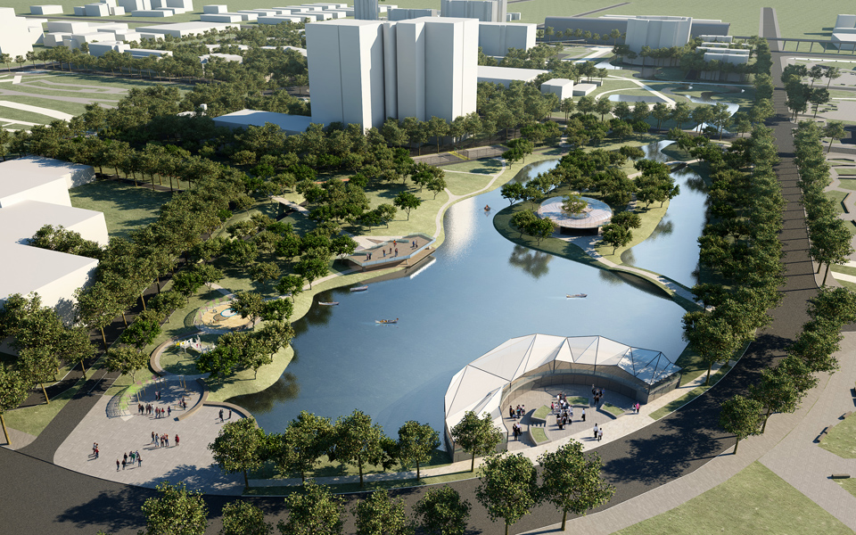 Nobel Lake Park Redevelopment Concept - Architizer