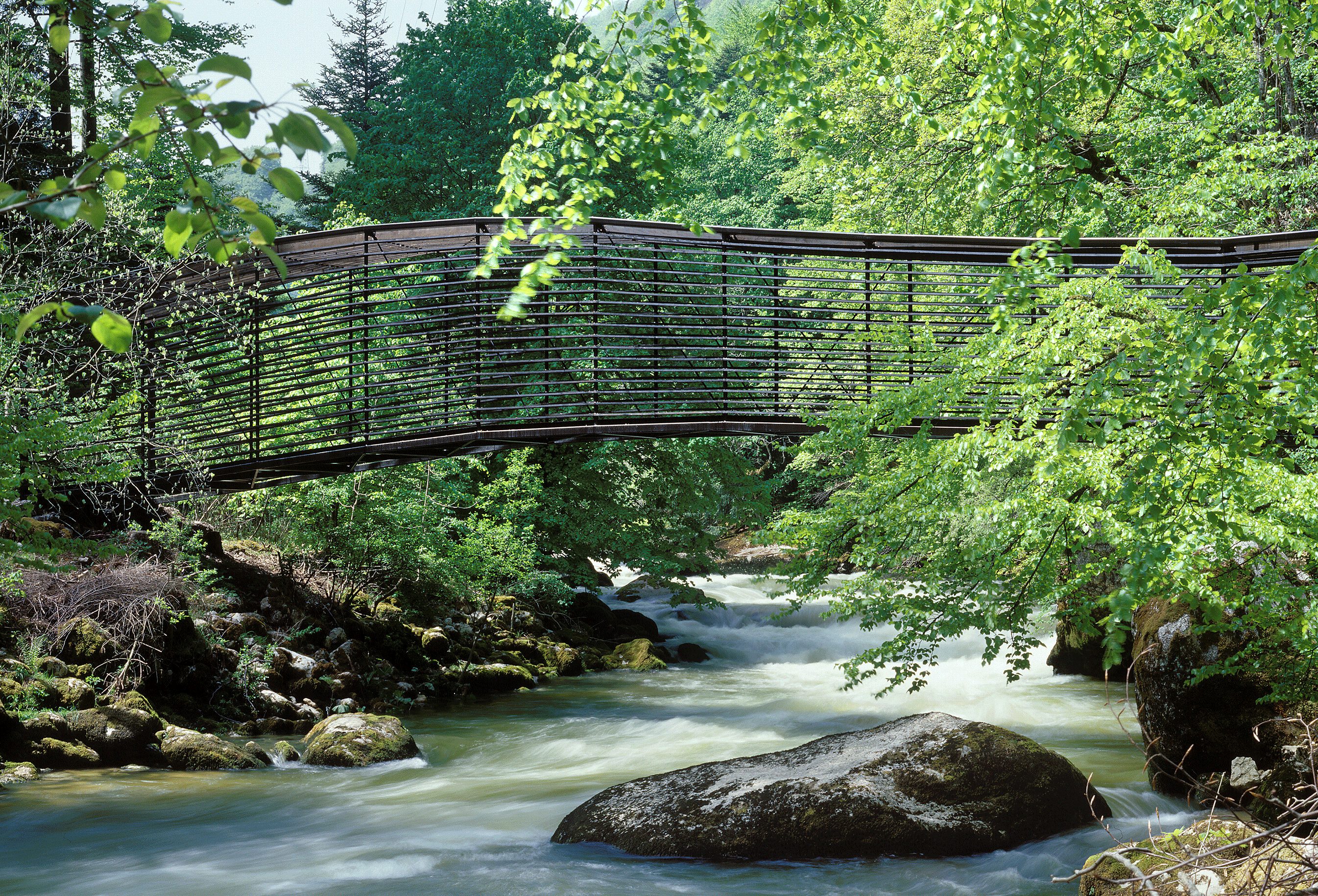 Footbridge Crossing L'Areuse by Geninasca Delefortrie Architectes ...