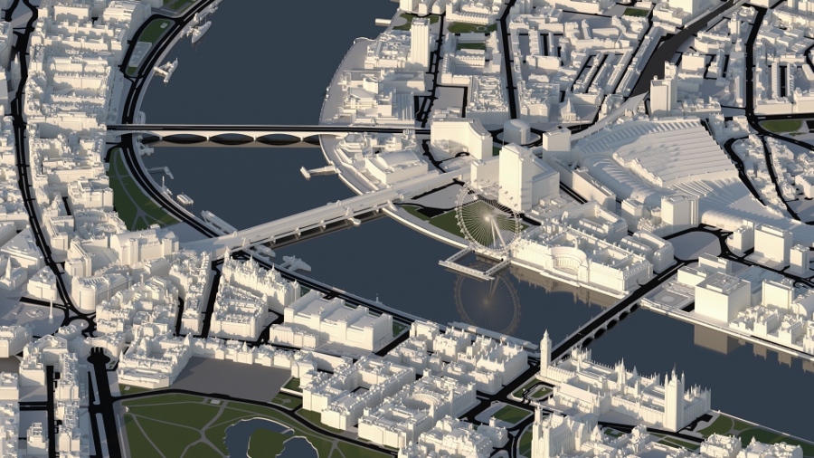 London Wide Area 3D Model - Architizer