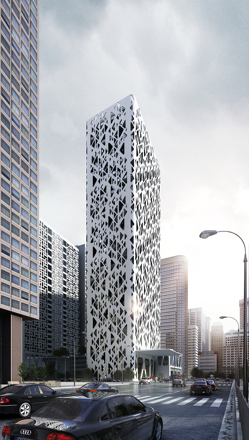 Commercial building rendering - Architizer