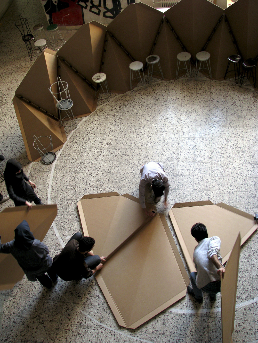 Folded paper dome - Conscious surface - expo 7 by IA- INTELLIGENT ...