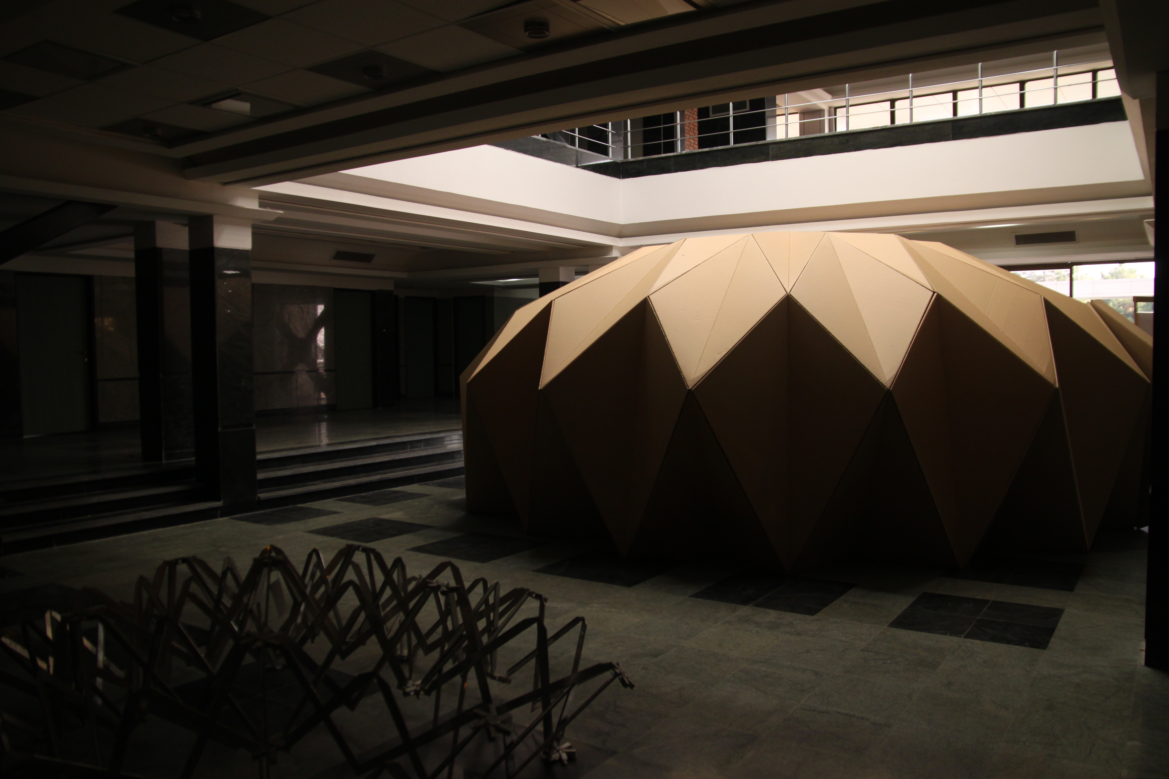 Folded paper dome - Conscious surface - expo 7 - Architizer