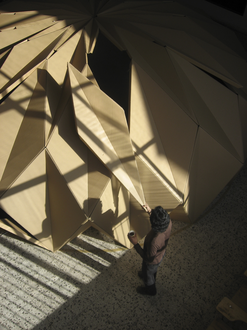 Folded paper dome - Conscious surface - expo 7 by IA- INTELLIGENT ...