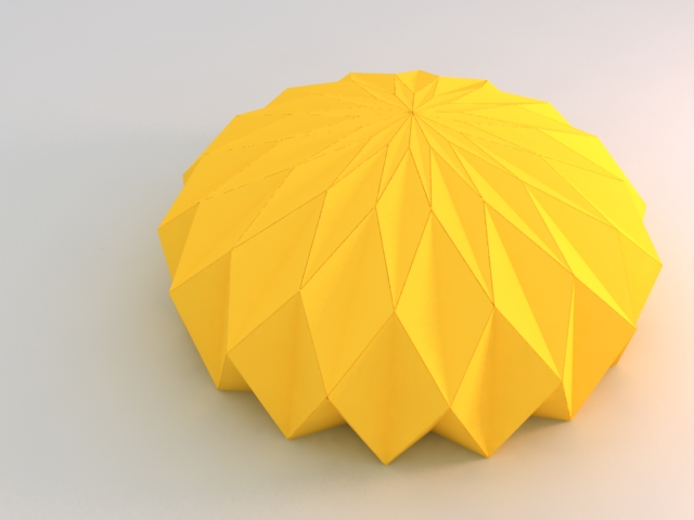 Folded paper dome - Conscious surface - expo 7 by IA- INTELLIGENT ...