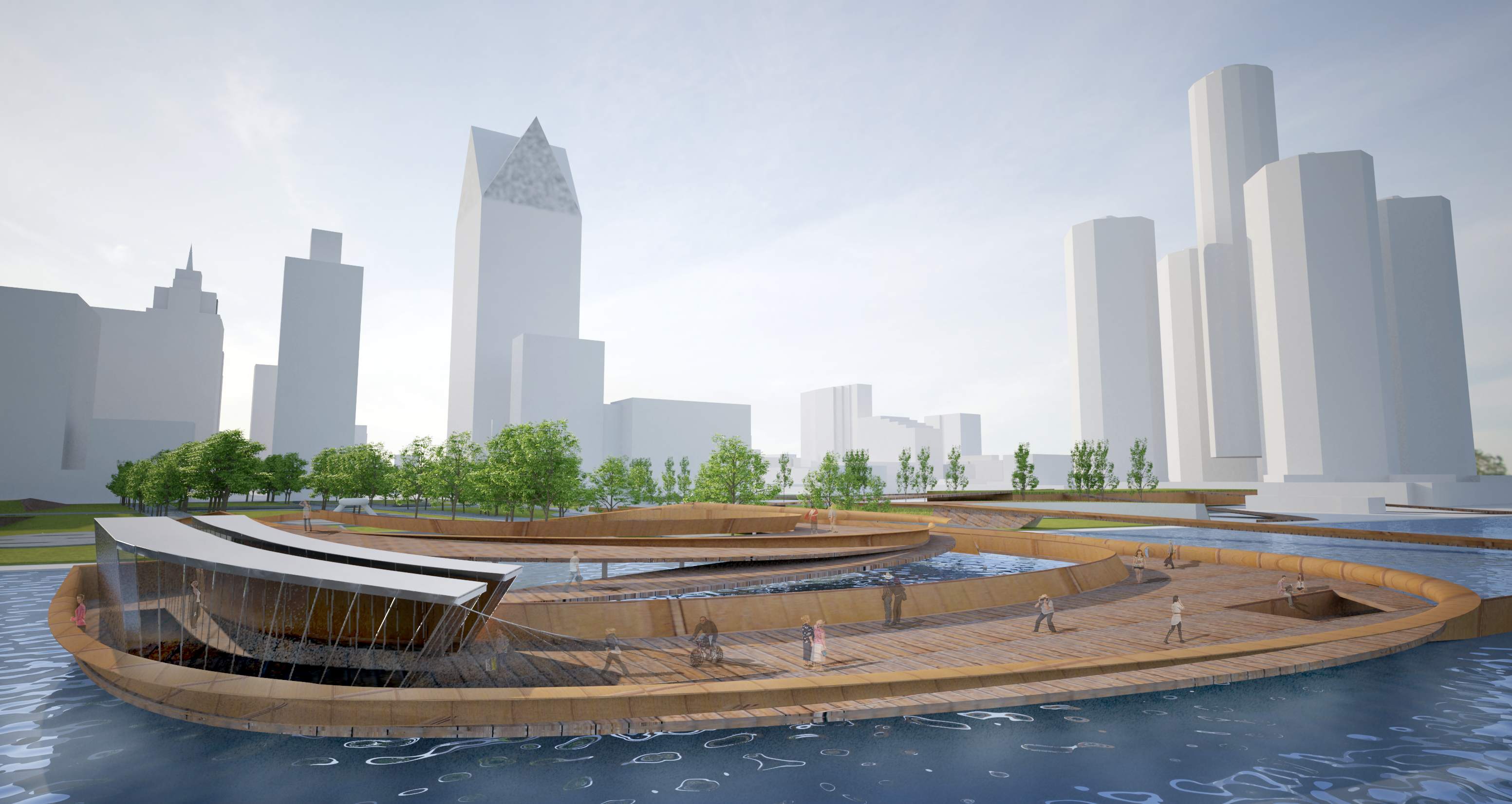 Detroit Water Front Park by Bercy Chen Studio LP - Architizer
