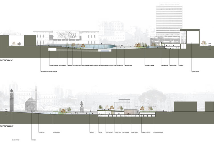 SCANDERBEG SQUARE DESIGN_TIRANA by 3TI Progetti Italia Ingegeneria ...