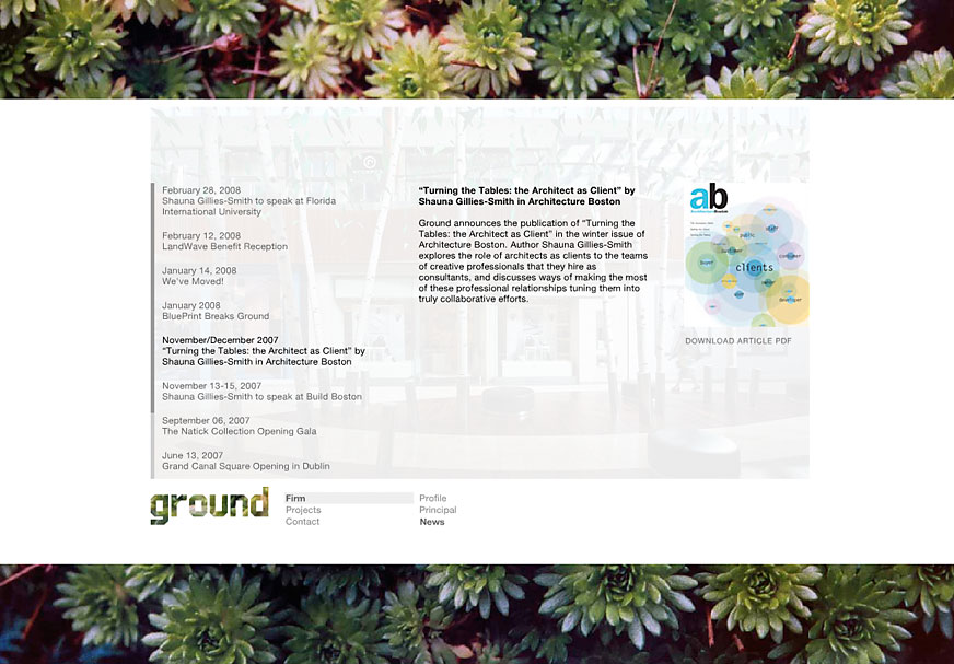 Ground website - Architizer